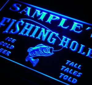 Custom home bar light sign personalized name led - Light Signs Cave