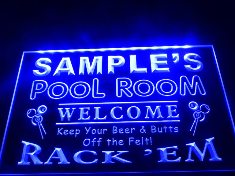 Pool room sign | Personalized | Light Signs Cave