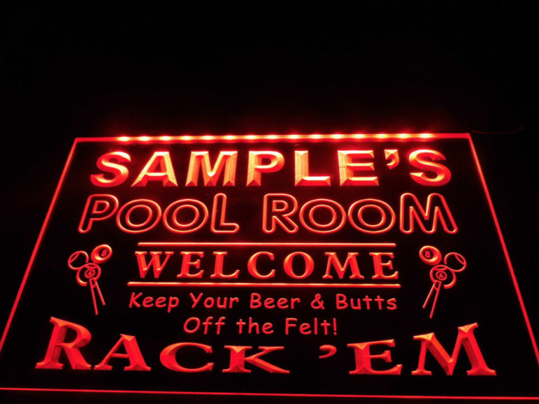 Pool room sign | Personalized | Light Signs Cave