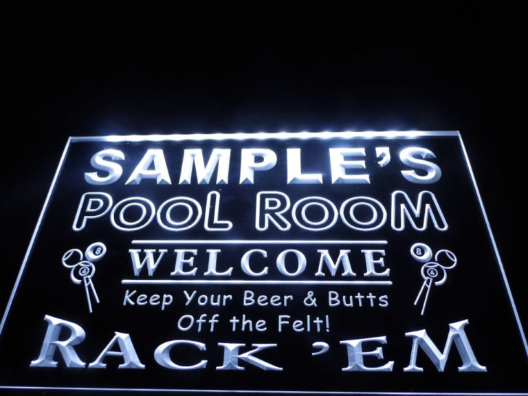 Pool room sign | Personalized | Light Signs Cave