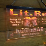 Custom home bar light sign personalized name led – Light Signs Cave