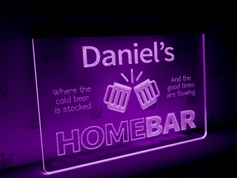 Personalized home bar sign | Light Signs Cave