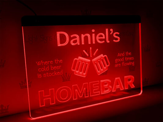 Personalized home bar sign | Light Signs Cave