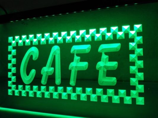 Cafe sign | Light Signs Cave