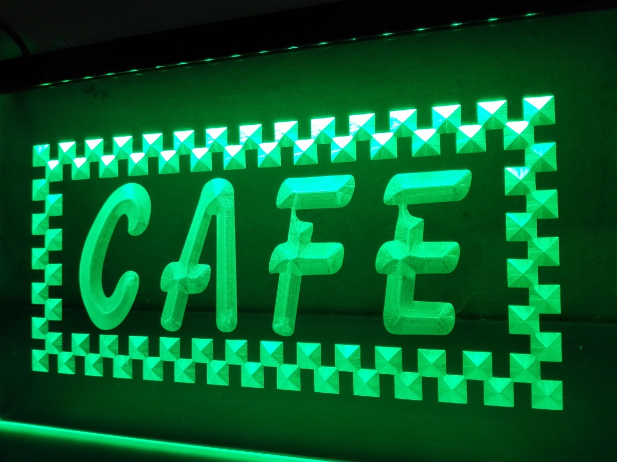 Cafe sign - Light Signs Cave