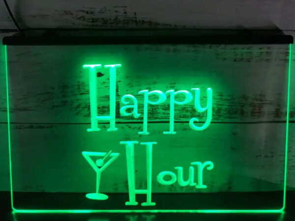 Happy hour sign | Light Signs Cave