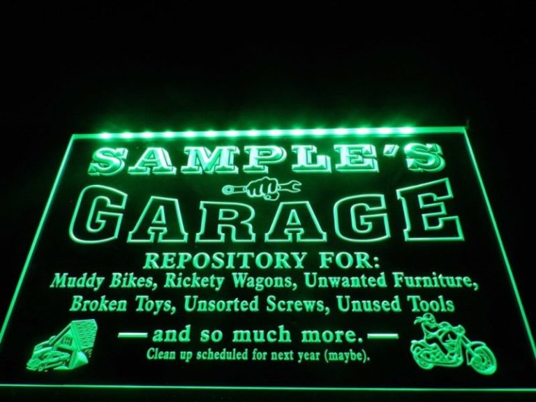 Garage bar sign | Personalized – Light Signs Cave