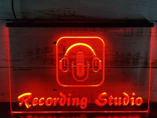 Recording studio sign - Light Signs Cave