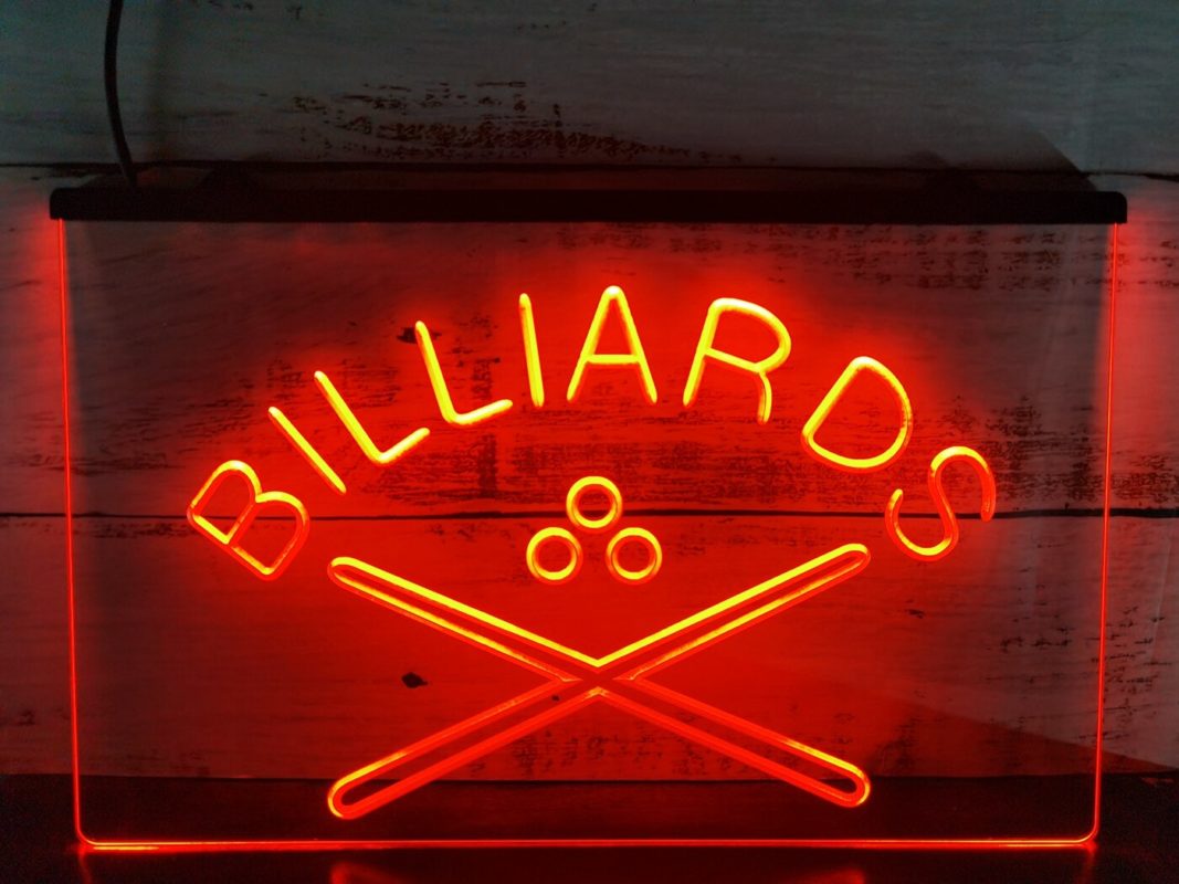 Billiards sign - Light Signs Cave
