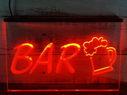 Led bar sign | Light Signs Cave
