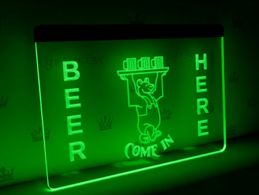 Light up beer sign | Light Signs Cave