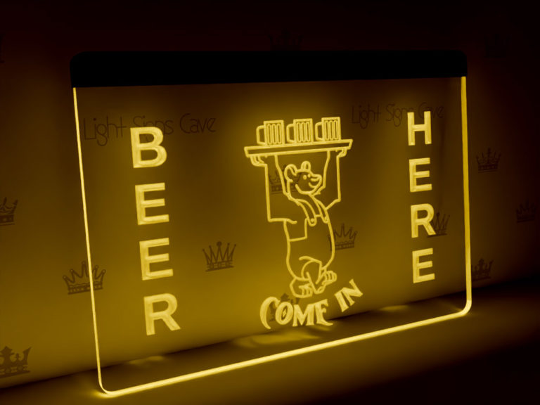 Light up beer sign | Light Signs Cave