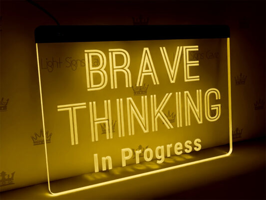 Thinking in progress sign | Light Signs Cave