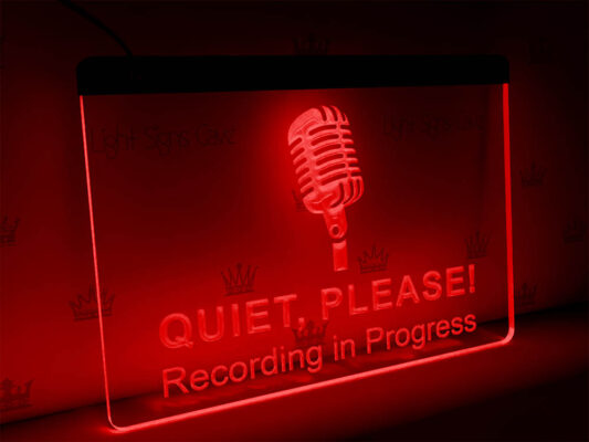 Recording in progress lights | Light Signs Cave