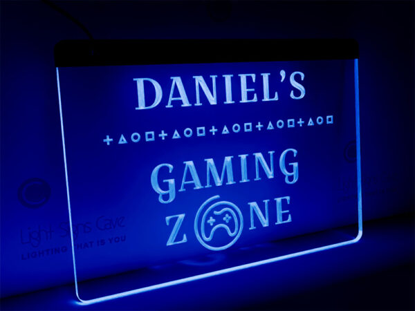 Game room personalized room sign | Light Signs Cave