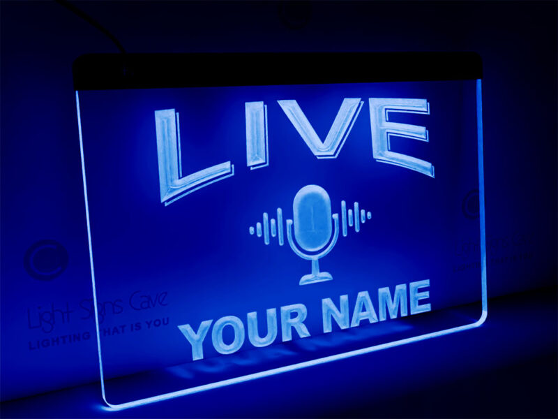 Your custom name live lit sign | Light Signs Cave