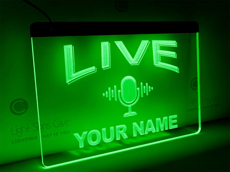 Your custom name live lit sign | Light Signs Cave