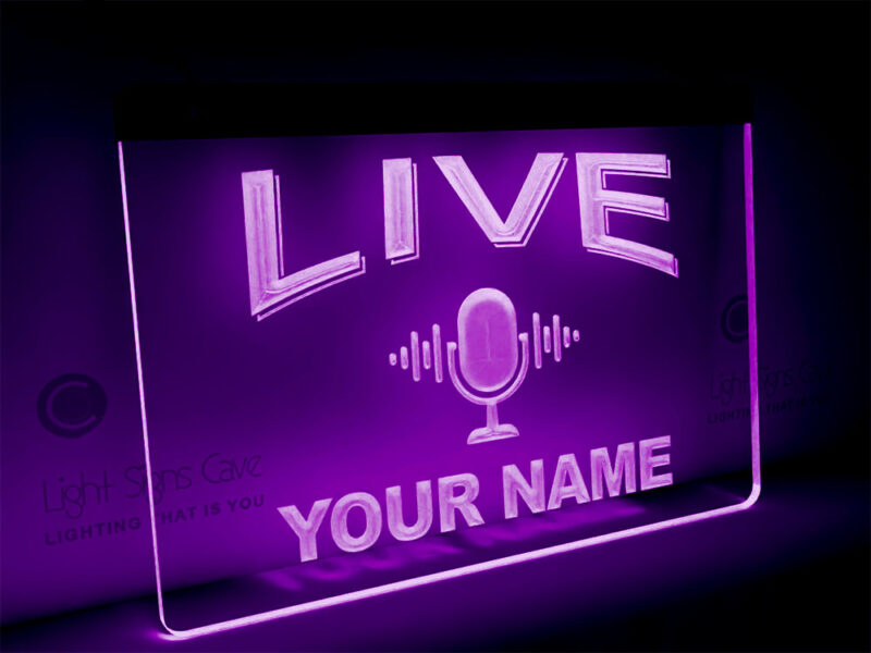 Your custom name live lit sign | Light Signs Cave