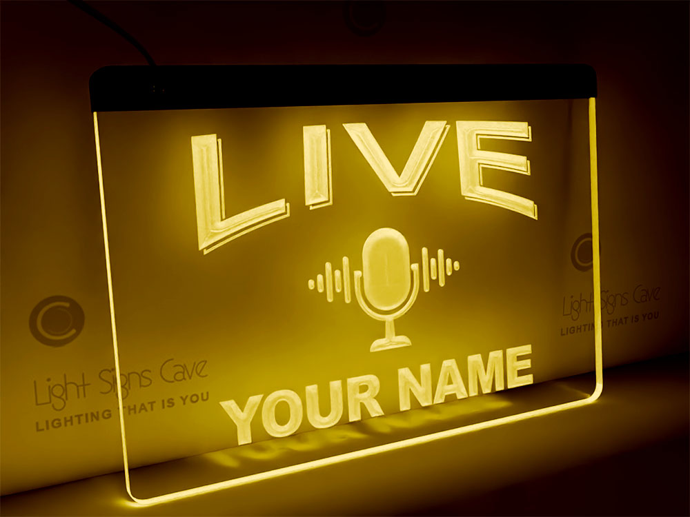 Your custom name live lit sign | Light Signs Cave