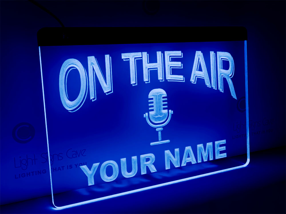 Personalized On The Air lit sign | Light Signs Cave
